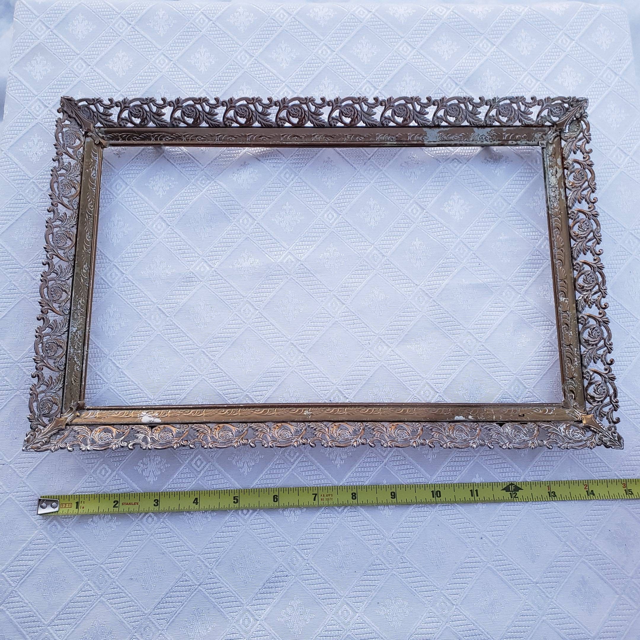 Rectangular Vanity Tray or Picture Frame ONLY Vintage Gold | Etsy