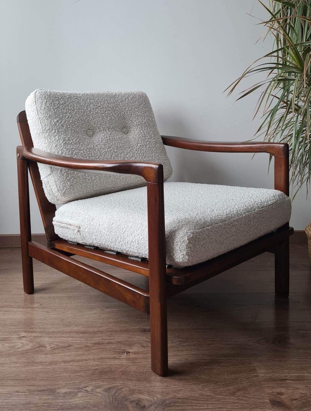 Mid Century Vintage Danish Style Armchair 1960s-70s by Zenon Baczyk in ...