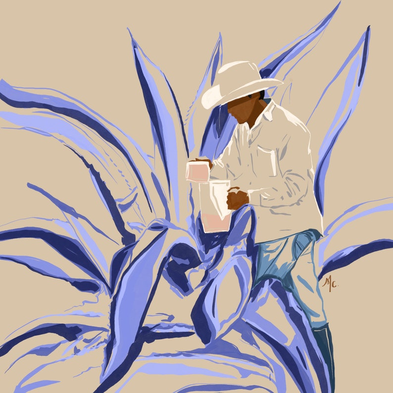 MAYAHUEL Giclee Print Mexican Art, Matted Print, Maguey, Pulque, Aztec ...