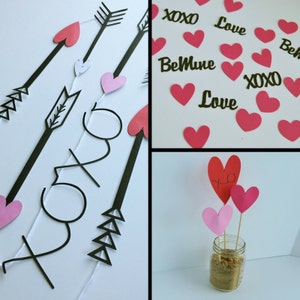 Valentine's Day Banner, Hugs and Kisses Banner, XOXO, Love Banner ...