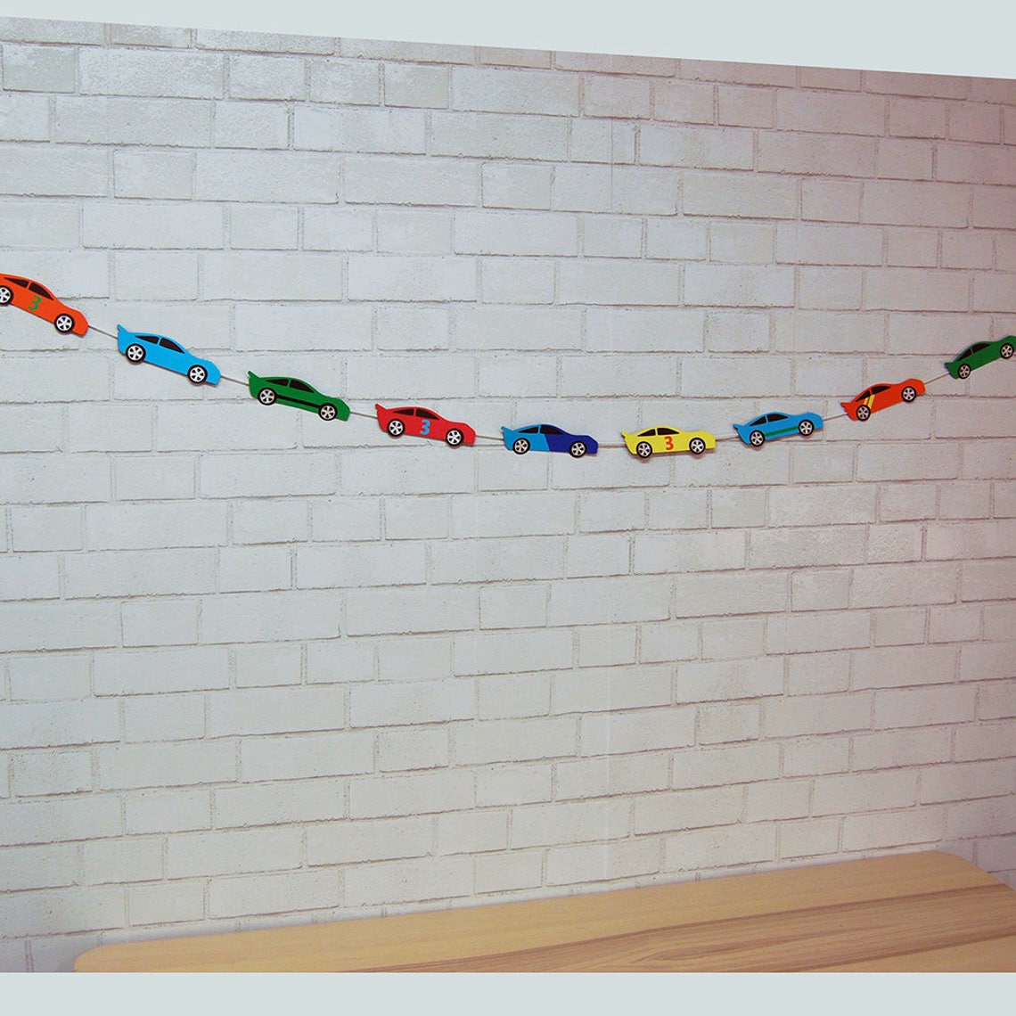 Race Car Garland, Race Car Birthday Decoration, Race Car Party Wall ...