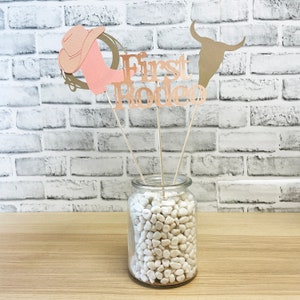 First Rodeo Birthday Decor First Rodeo Centerpiece Custom Party Decor ...