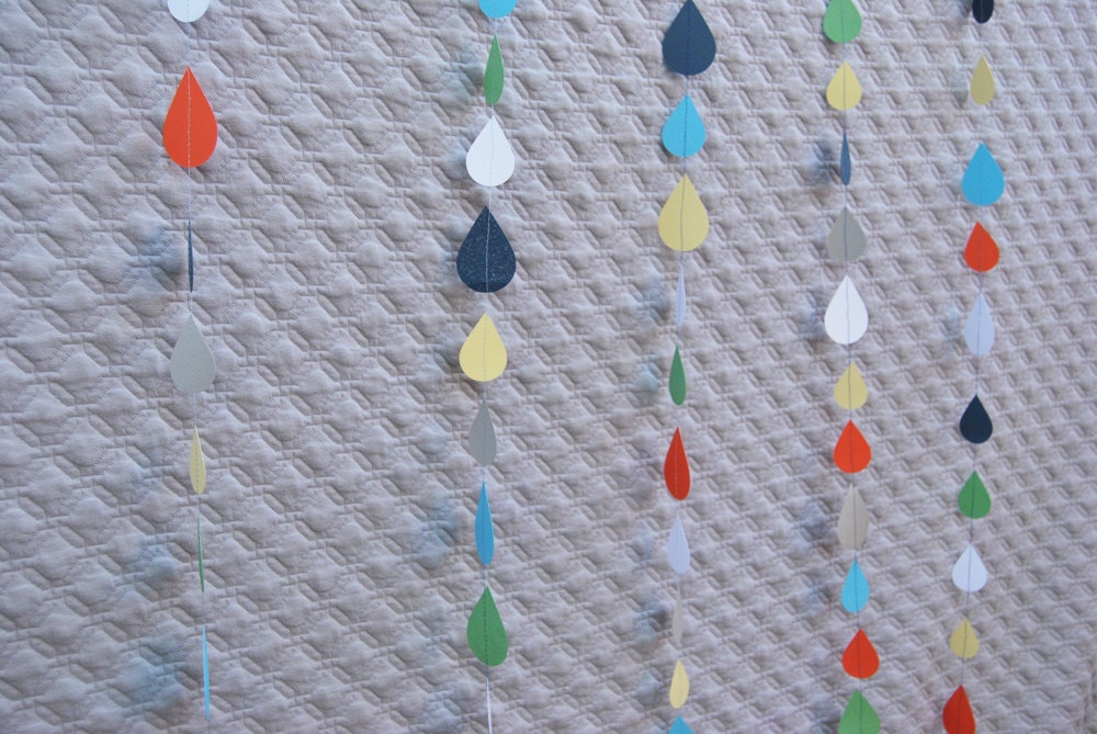 Raindrop Garland Baby Sprinkle Baby Shower Birthday Party | Etsy