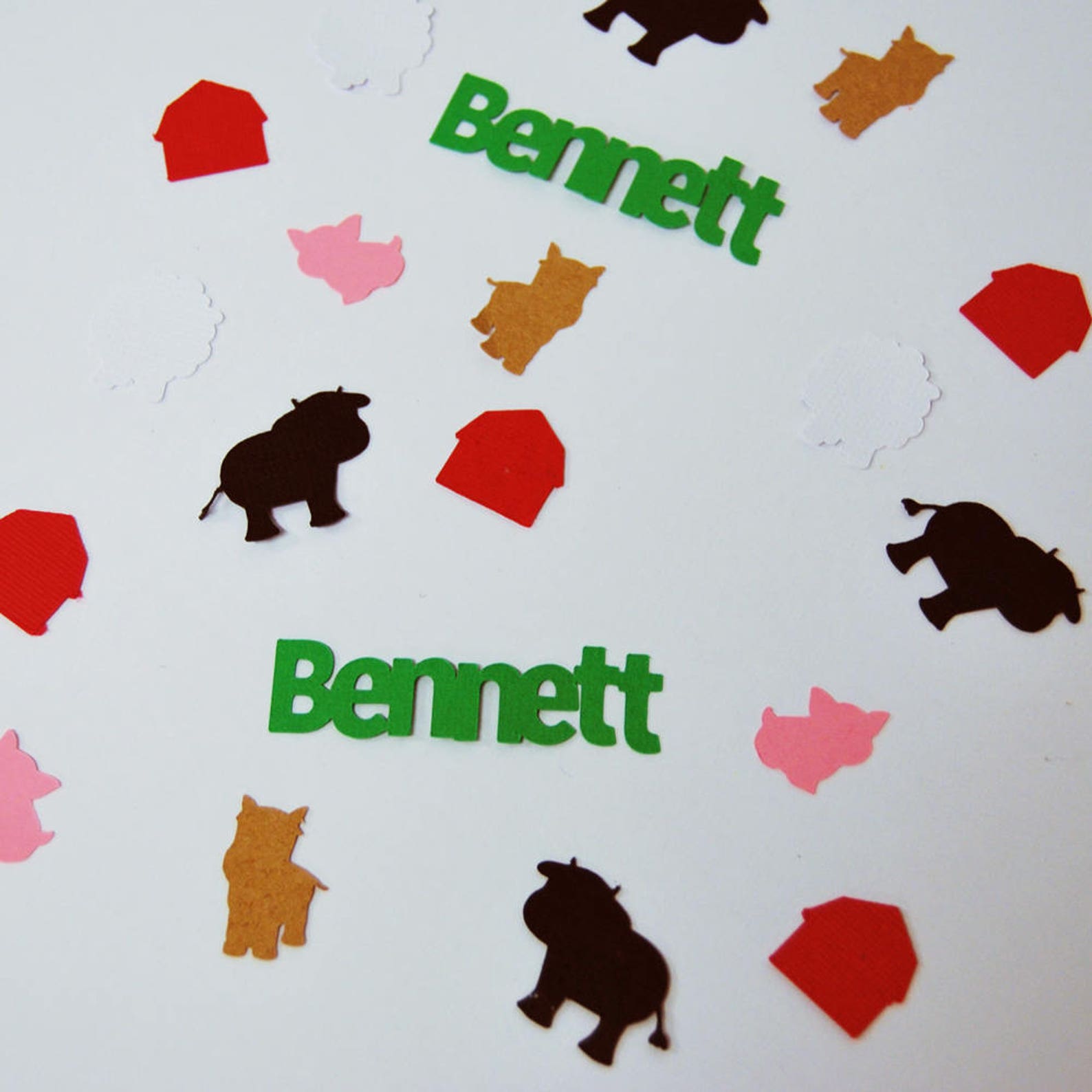 Farm Confetti, Farm Animal Confetti, Barnyard Confetti, Farm Birthday ...