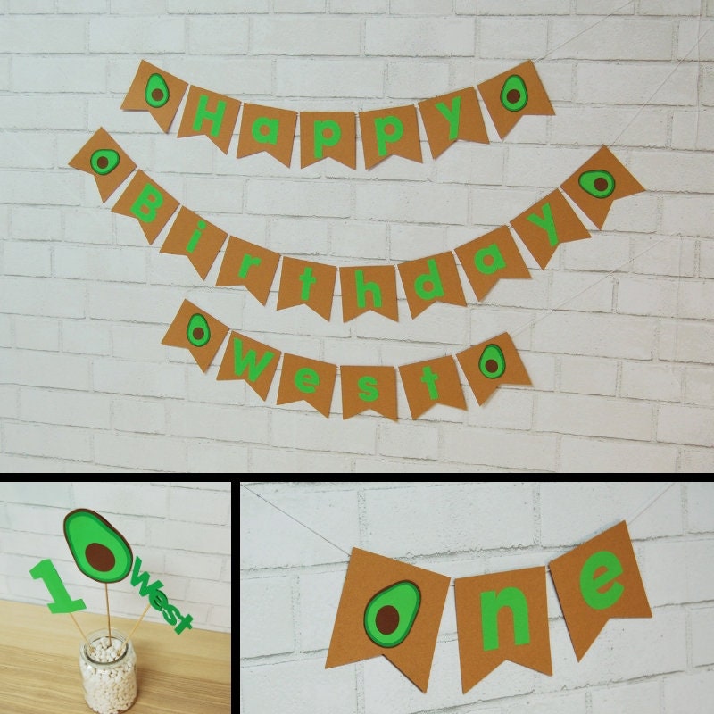 Avocado Banner Avocado High Chair Banner Avocado Party - Etsy