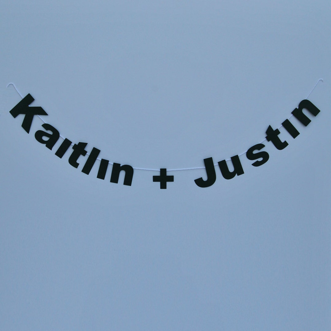 Engagement Party Name Banner, Couple's Name Banner, Engagement ...