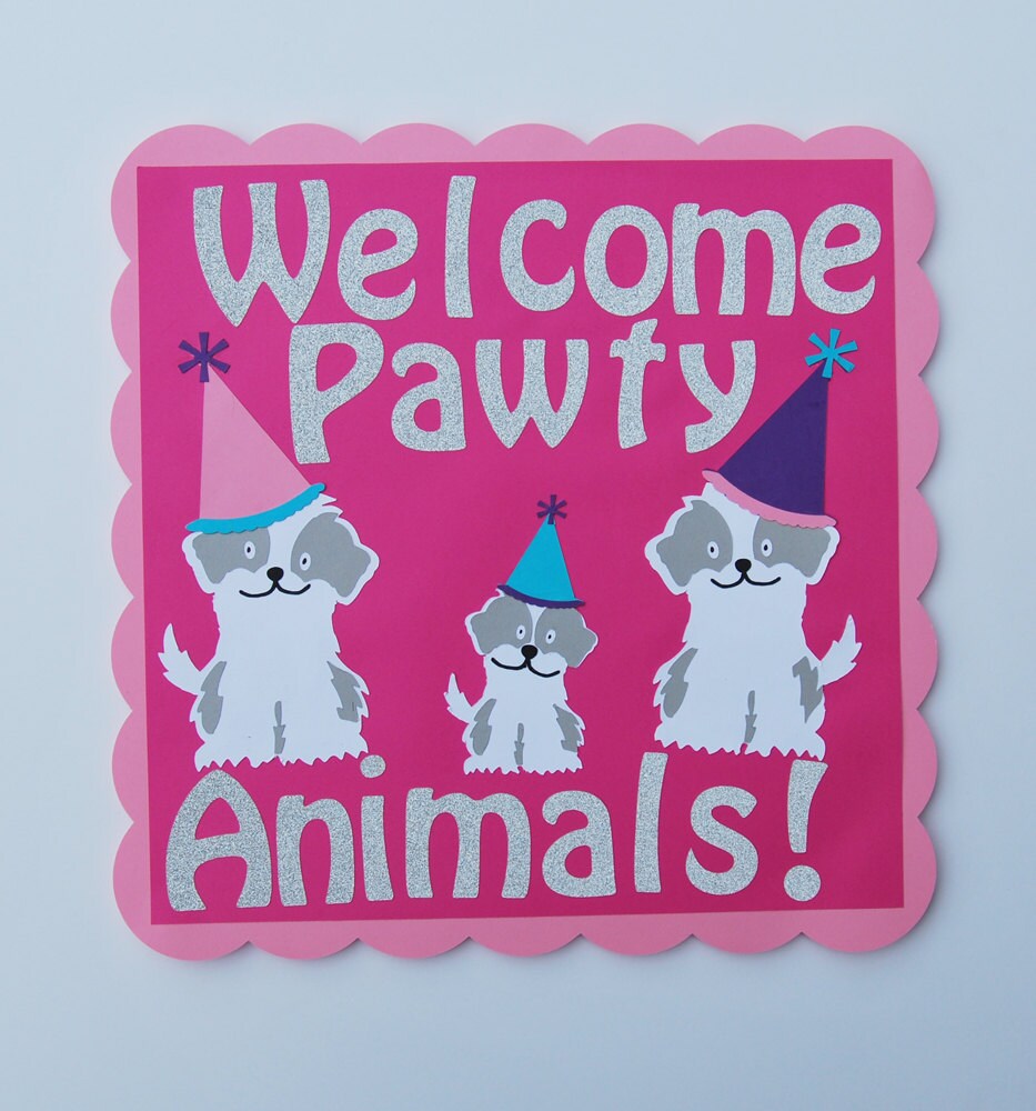 Puppy Party Sign Door Sign Doggy Sign Pawty Puppy Pawty | Etsy