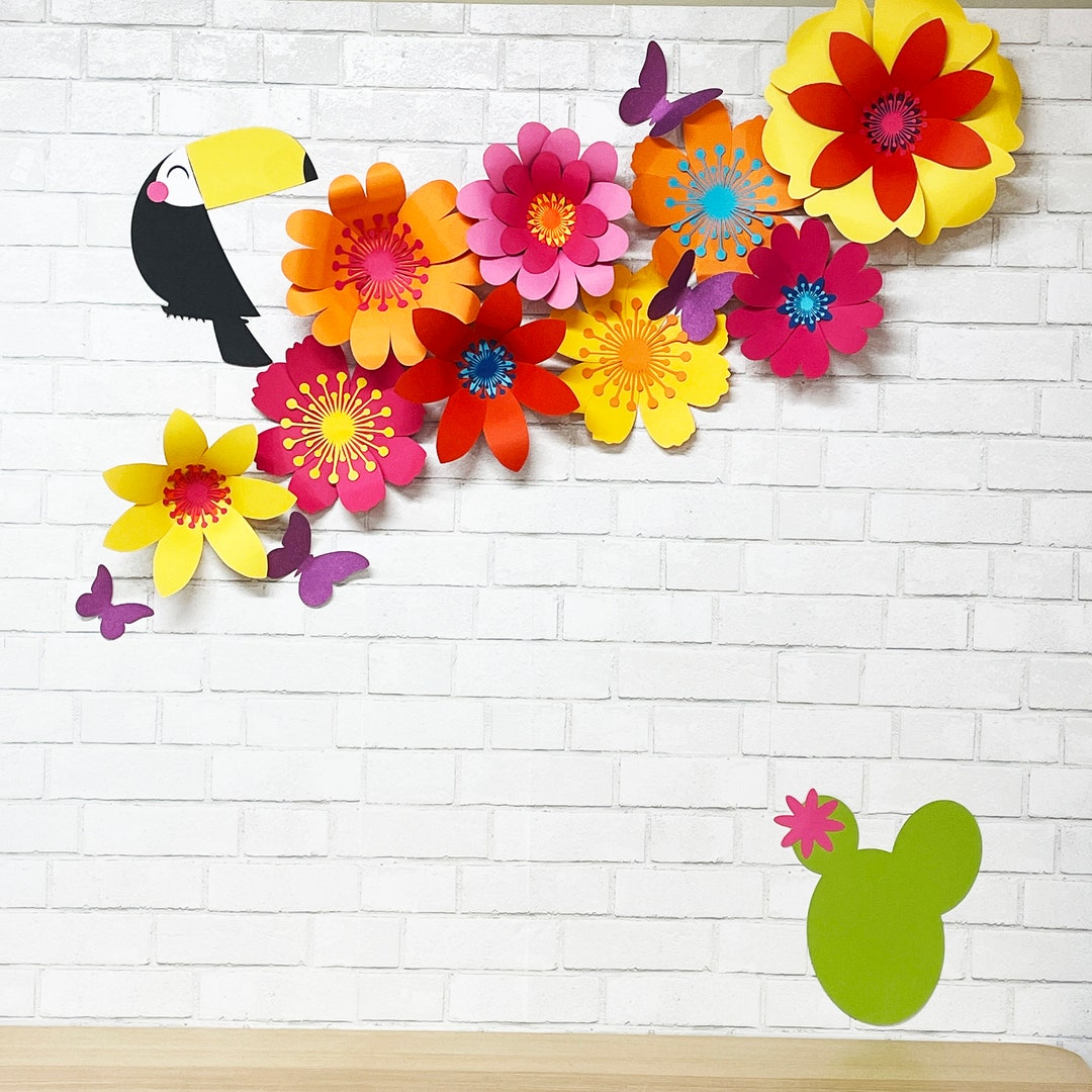 Fiesta Flower Backdrop, Fiesta Flower Wall Decoration, Flower and ...