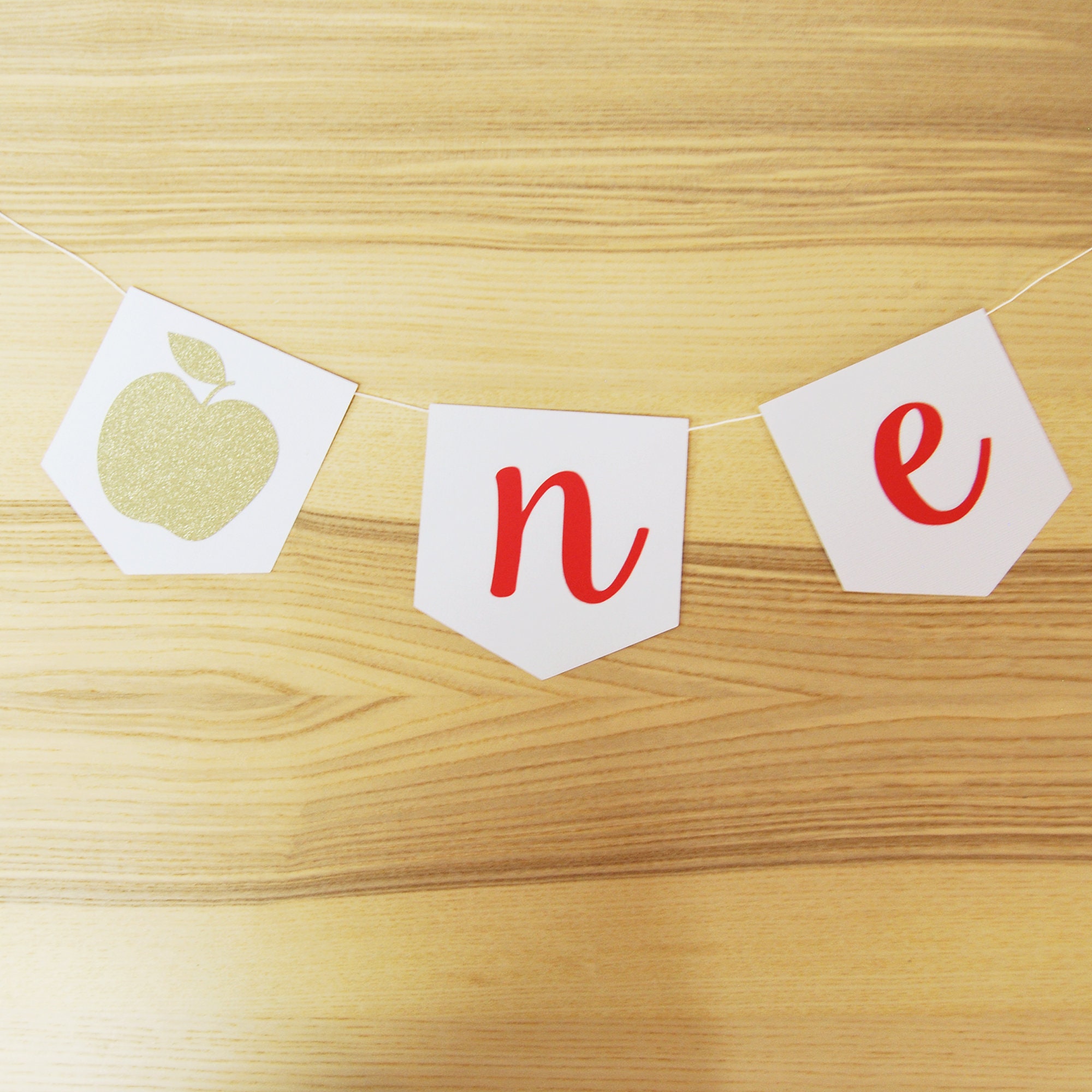 Apple High Chair Banner Apple ONE Banner Apple First | Etsy