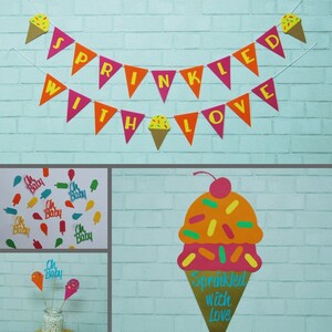 Ice Cream Sprinkle Centerpiece, Sprinkled With Love, Ice Cream Baby ...