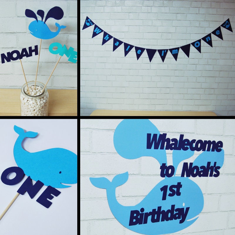 Whalecome to the Birthday Sign Whale Birthday Sign Whale | Etsy