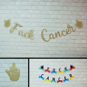 Fk Cancer Pennant Banner, Fk Cancer Banner, F Cancer, Cancer Warrior ...