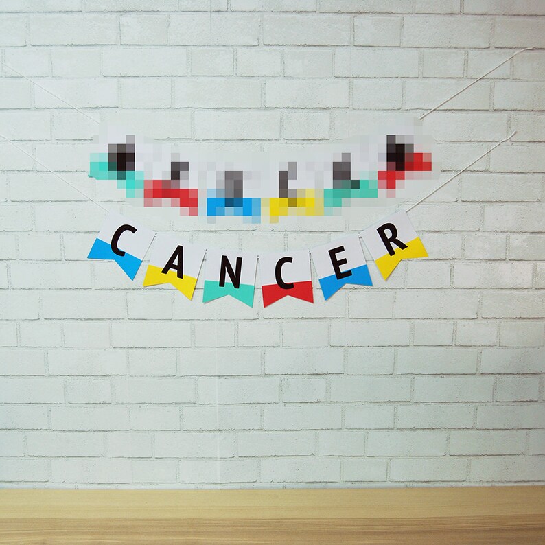 Fk Cancer Pennant Banner Fk Cancer Banner F Cancer - Etsy