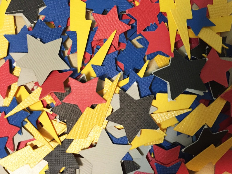 Super Hero Confetti Kid Super Hero Birthday Party Birthday - Etsy