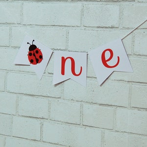 Ladybug High Chair Banner, Ladybug ONE Banner, Ladybug Fist Birthday ...