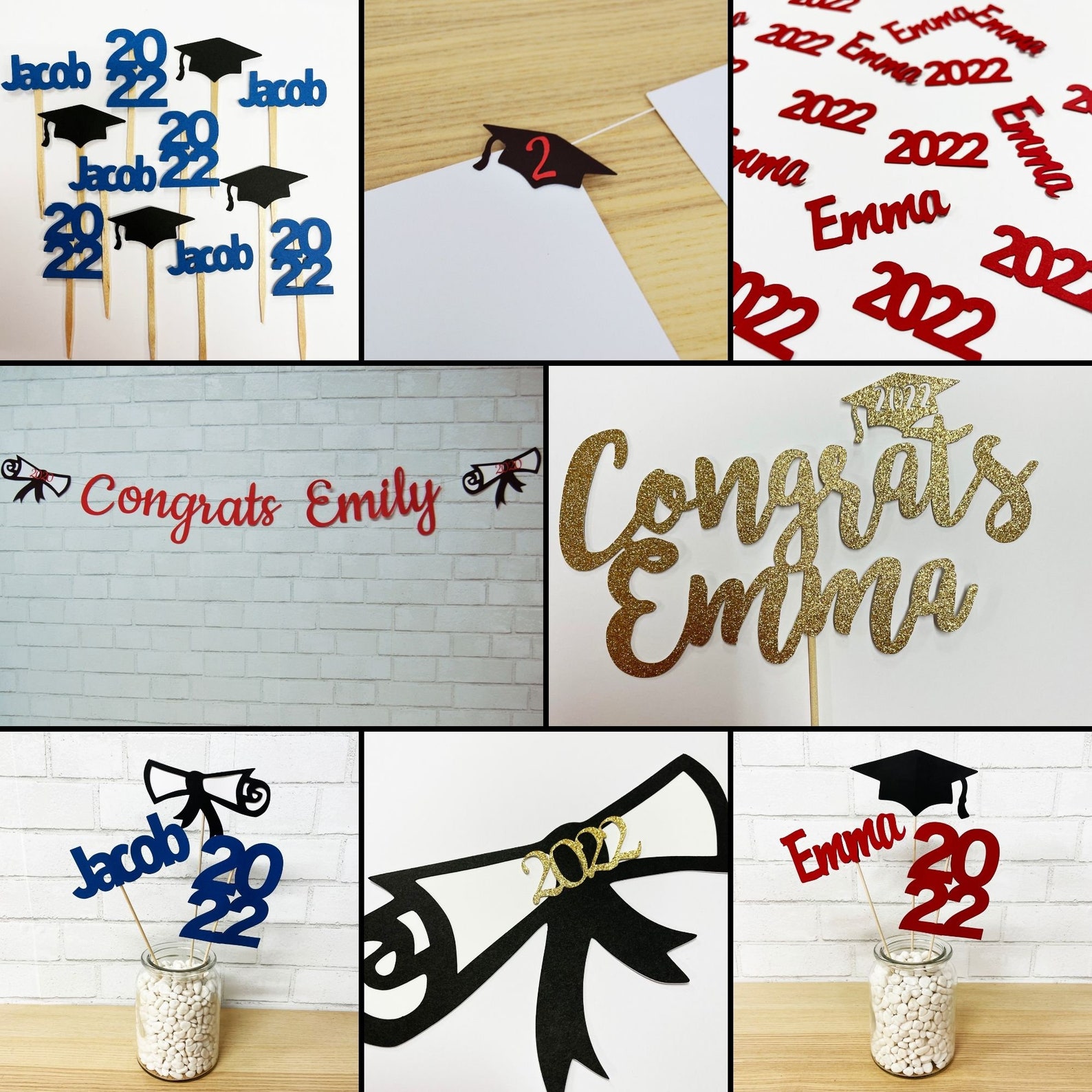 Congrats Graduation Banner Diploma Banner Grad Party Banner - Etsy