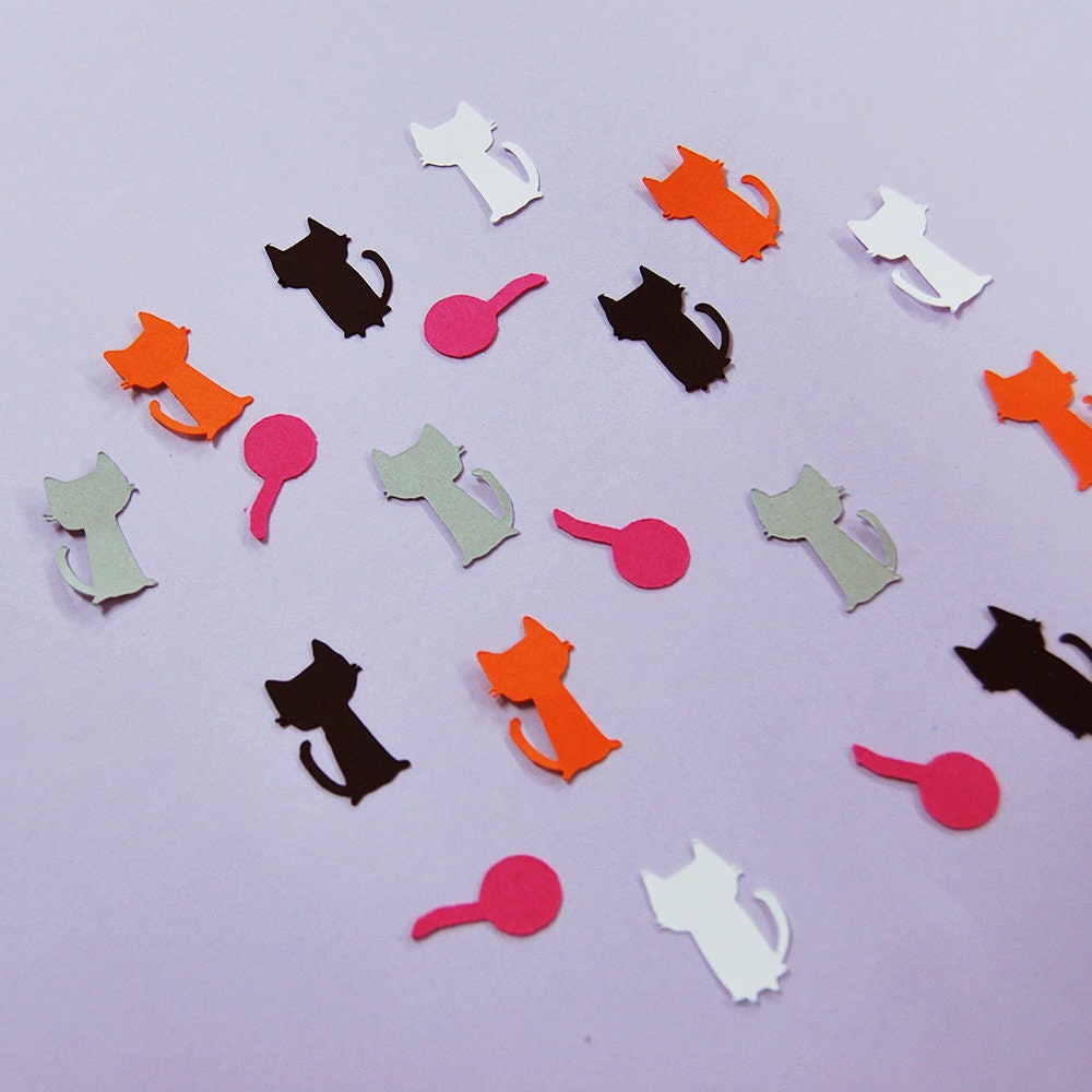 Cat Confetti Cat Party Decor Cat Party Table Decor Kitten - Etsy