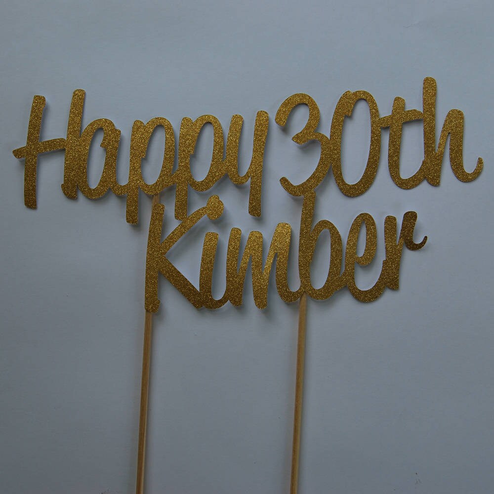 30th Birthday Cake Topper. Happy 30th Cake Topper Cheers to | Etsy