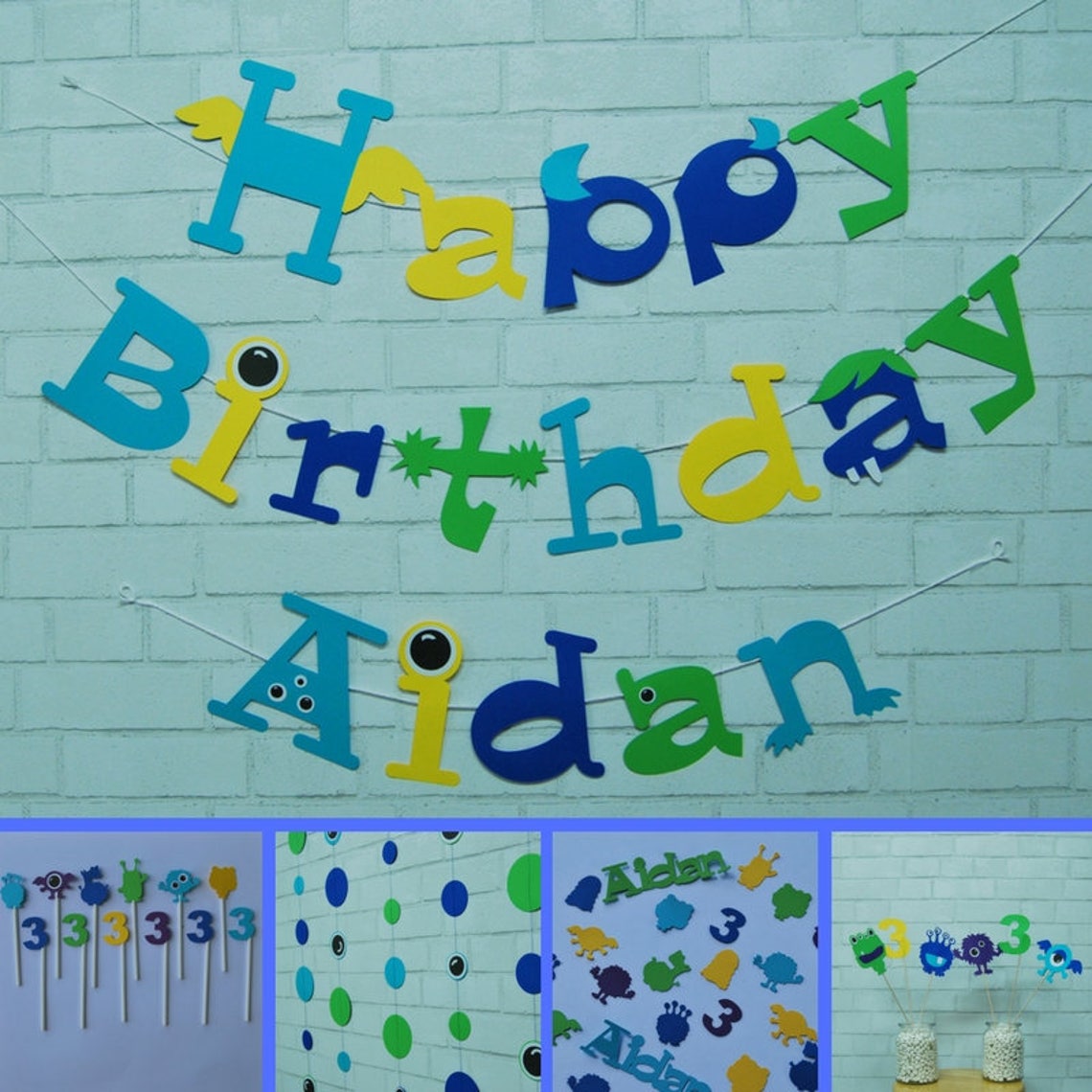 Monster Confetti, Monster Birthday Confetti, Monster Party, Monster ...