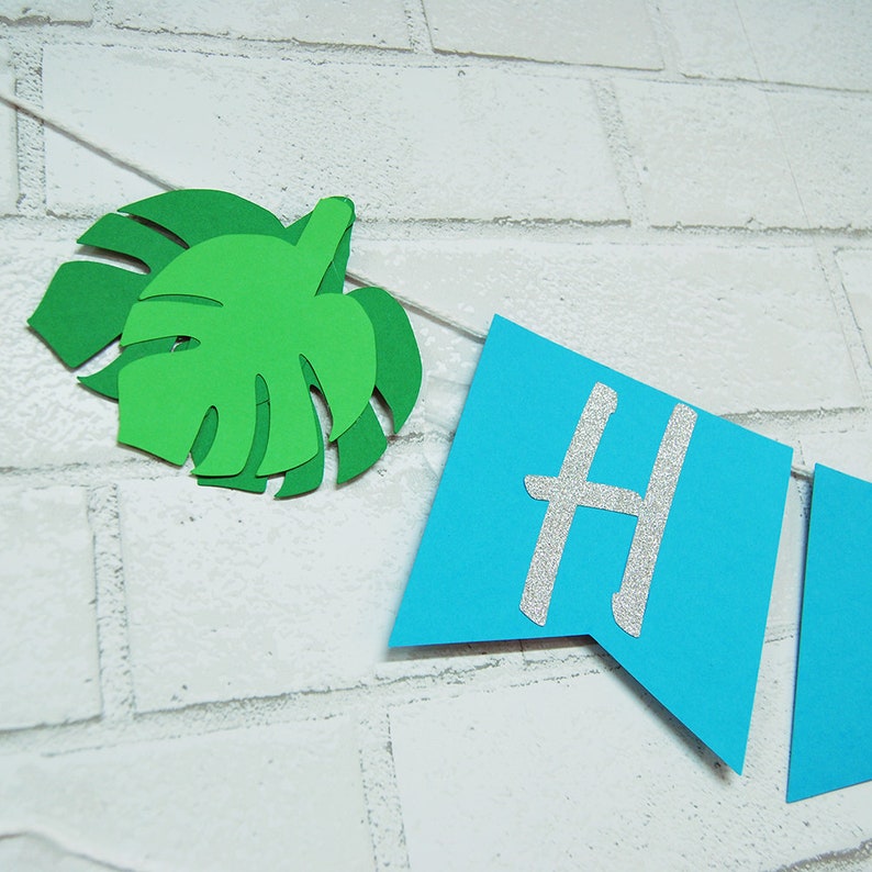 Tropical Birthday Banner Tropical Flowers Birthday Banner - Etsy