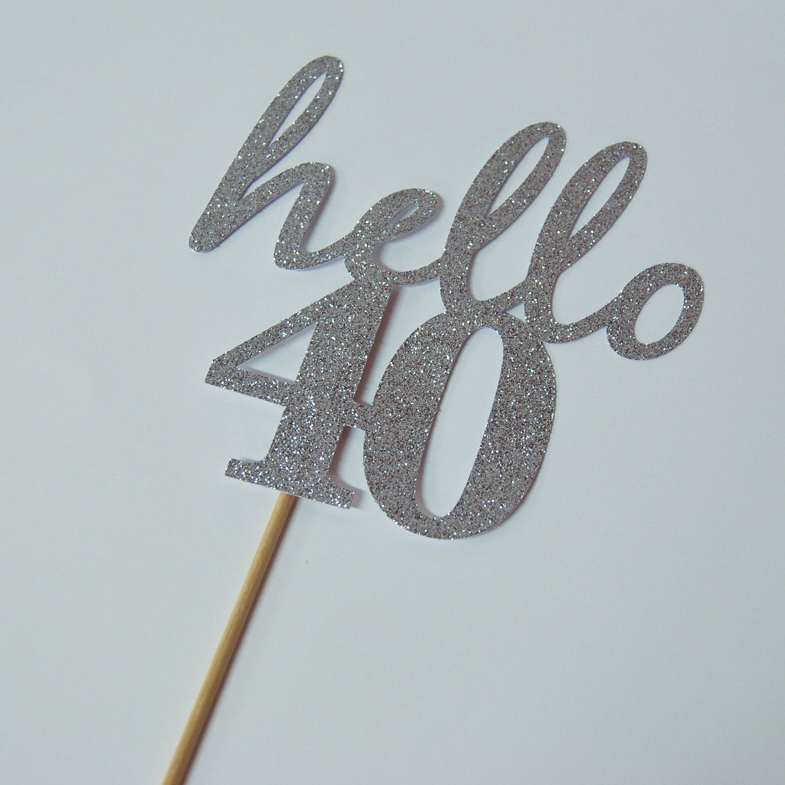 Hello 40 Cake Topper 40th Birthday Cake Topper Hello 40 - Etsy