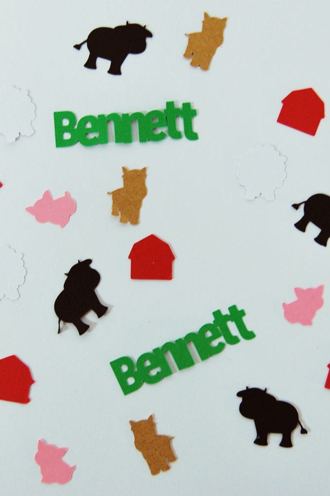 Farm Confetti Farm Animal Confetti Barnyard Confetti Farm - Etsy