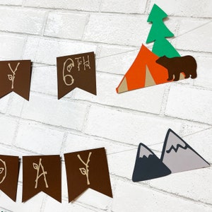 Camping Birthday Banner, Camp Themed Birthday Party Banner, Tent and RV ...