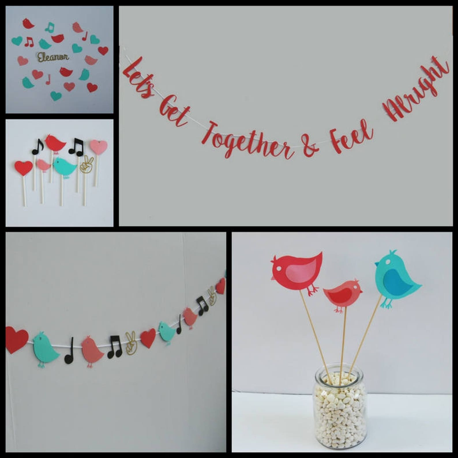 Reggae Cupcake Toppers Three Little Birds Cupcake Toppers - Etsy