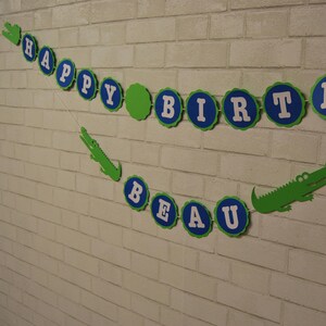 Alligator Birthday Banner, Alligator Banner, Alligator Birthday Decor ...