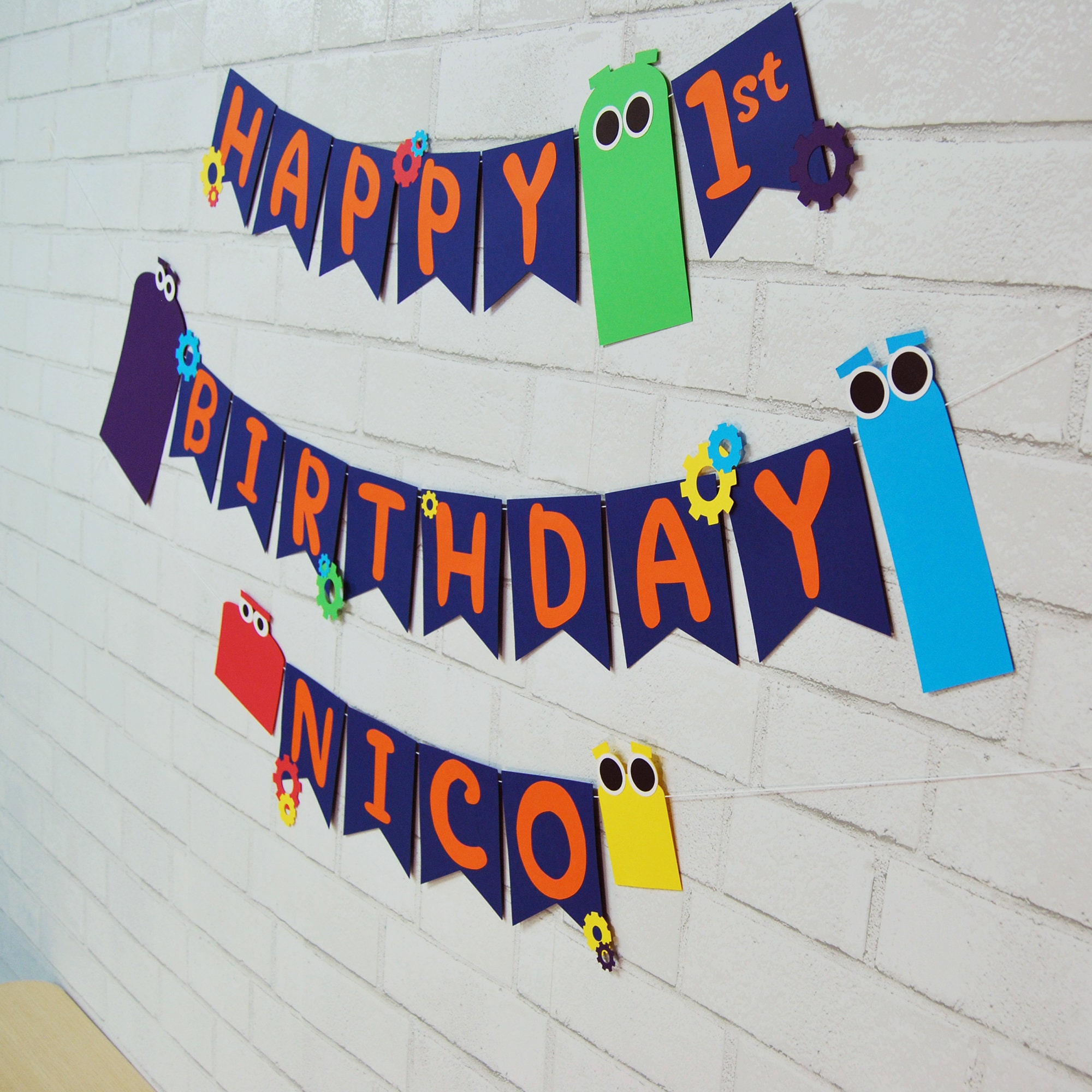 Robot Birthday Banner Robot Party Decor Robot Birthday | Etsy