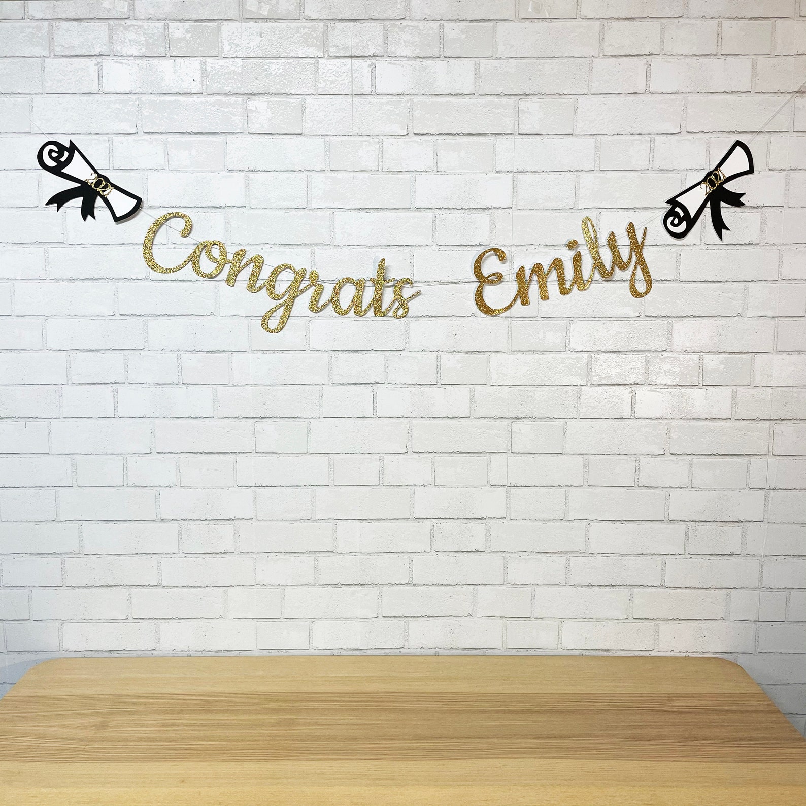 Congrats Graduation Banner Diploma Banner Grad Party Banner - Etsy
