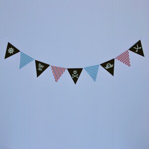 Pirate Birthday Banner, Pirate Pennant Banner, Pirate Party Banner ...