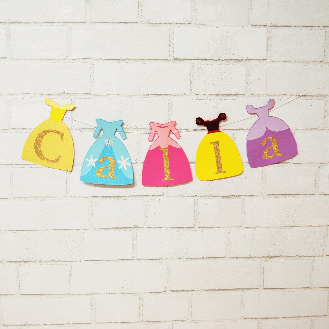 Princess Dress Name Banner, Princess Name Banner, Princess Party Banner ...
