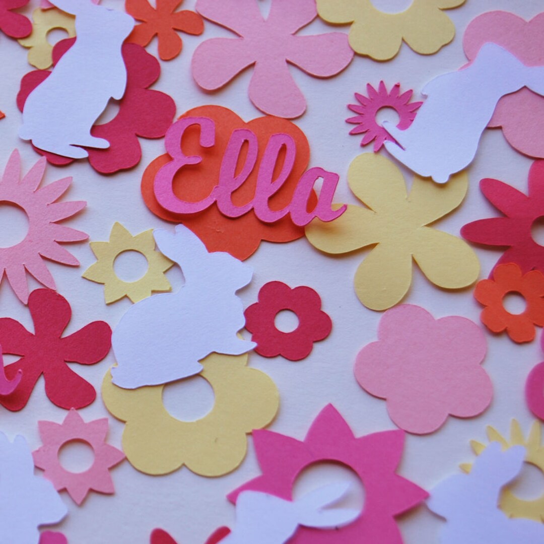Easter Confetti, Bunny Confetti, Name Confetti, Easter Decoration ...
