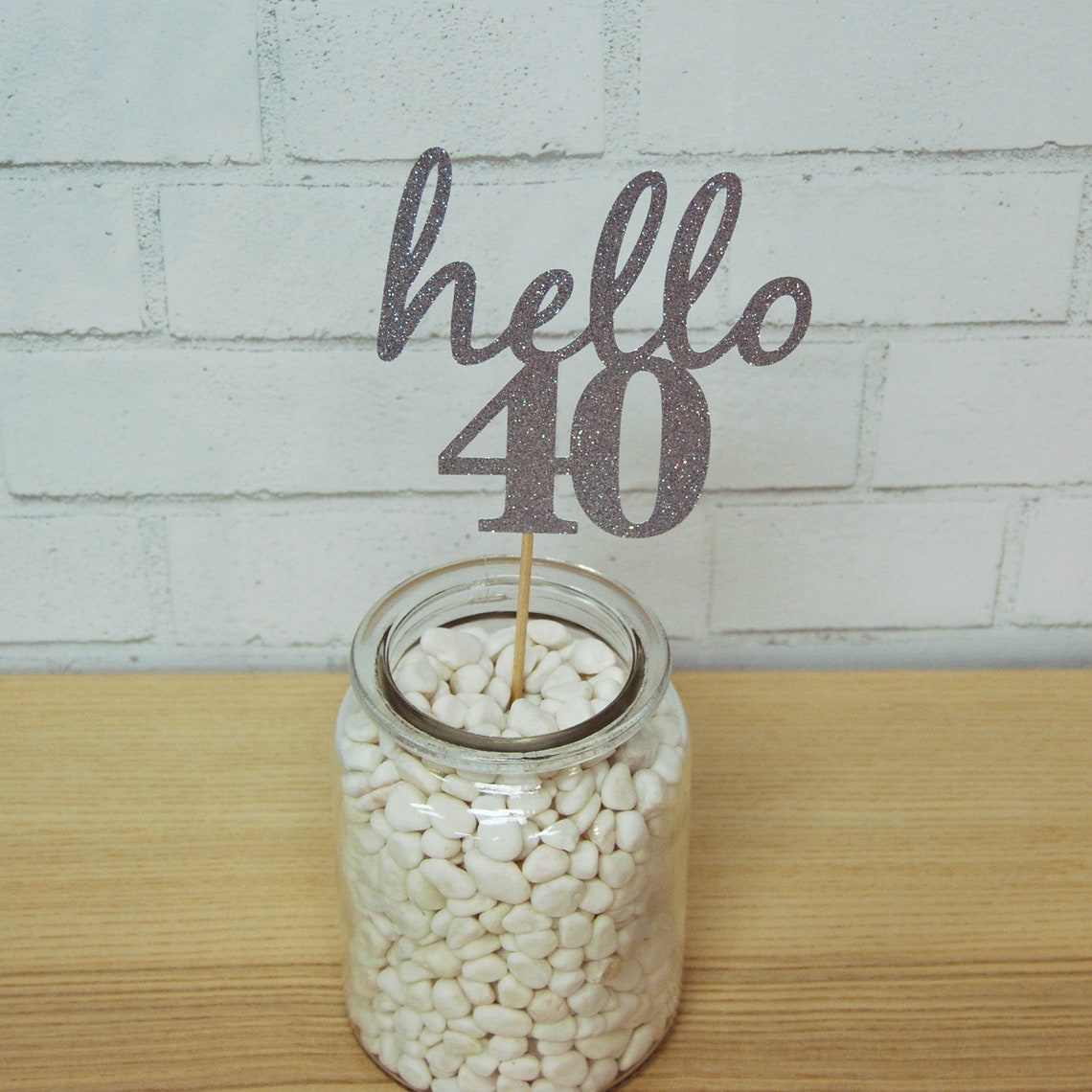 Hello 40 Centerpiece Hello 40 Party 40th Birthday Decor | Etsy