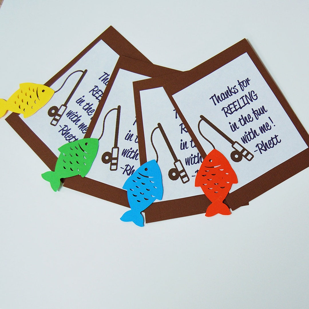 Thanks for Reeling in the Fun Cards, Fish Birthday Thank You Cards ...