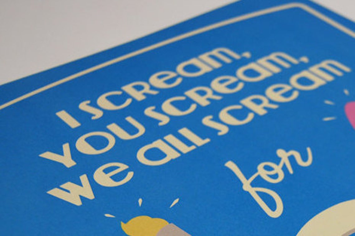 Ice Cream Party DIGITAL DOWNLOAD, I Scream You Scream We All Scream for ...