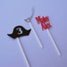 Pirate Cupcake Toppers, Pirate Hat Cupcake Toppers, Pirate Sword ...