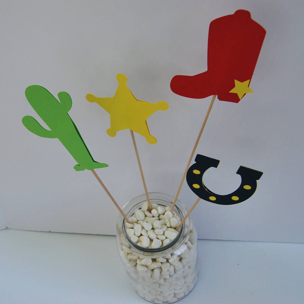 Cowboy Centerpiece Western Party Centerpiece Rodeo Party - Etsy