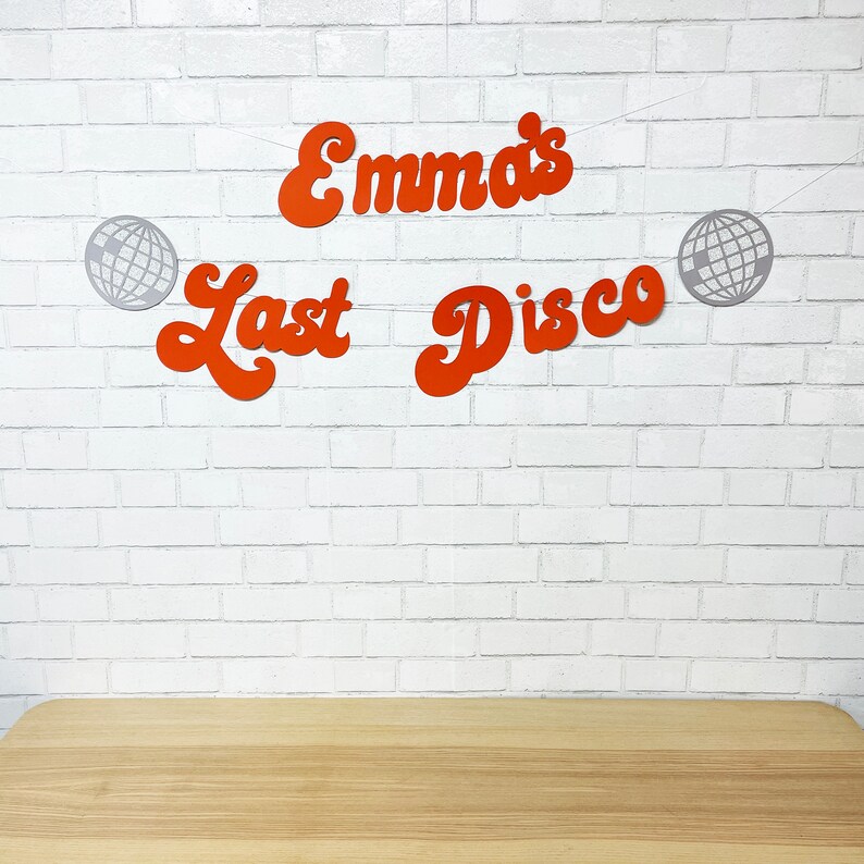 Last Disco Bachelorette Party Banner Disco Themed - Etsy