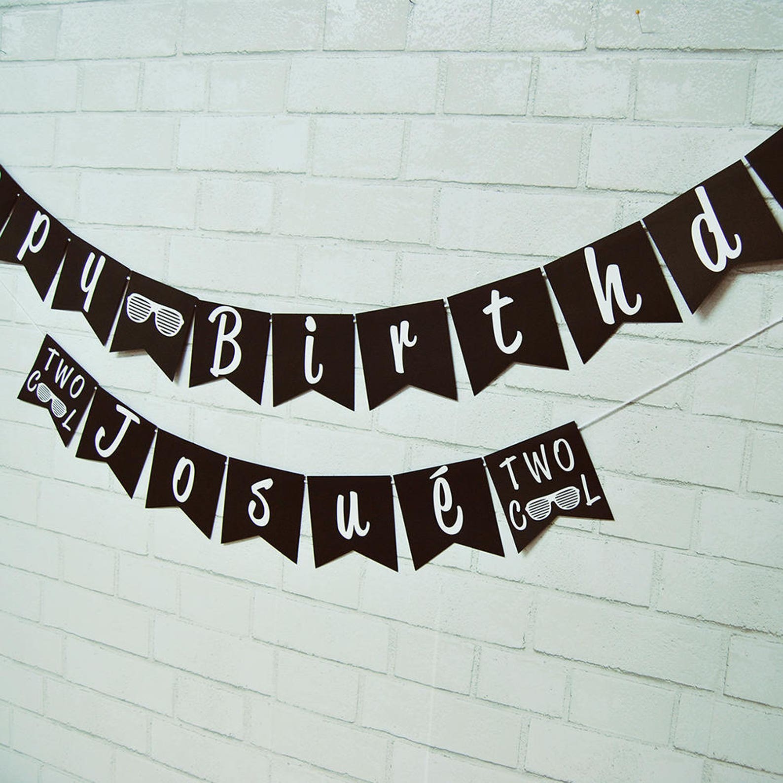 Two Cool Birthday Banner, Two Cool Banner, Second Birthday Party Banner ...