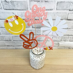 One Groovy Baby Centerpiece, One Groovy Baby, Groovy First Birthday ...