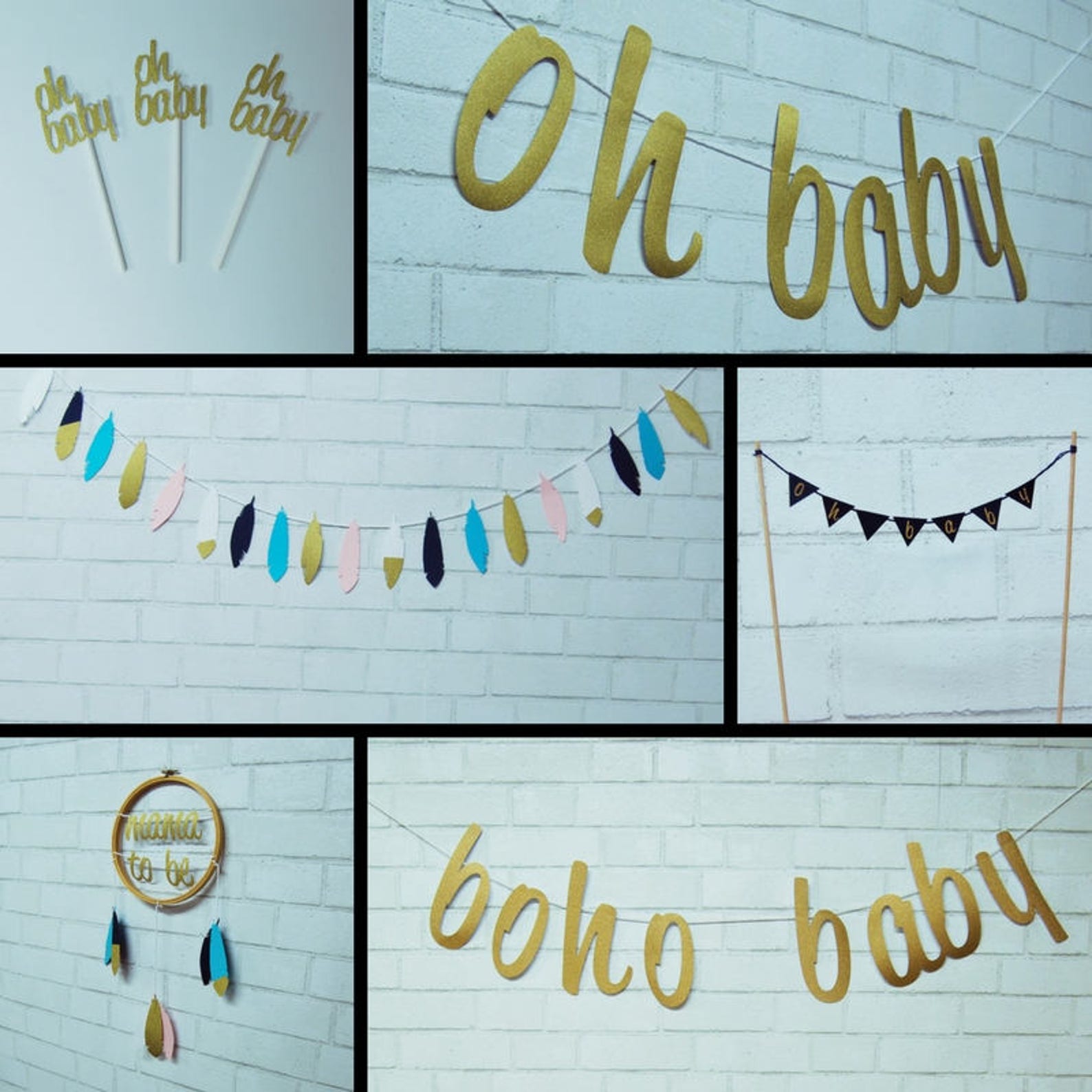 Boho Baby Banner Boho Baby Shower Banner Boho Themed Party - Etsy