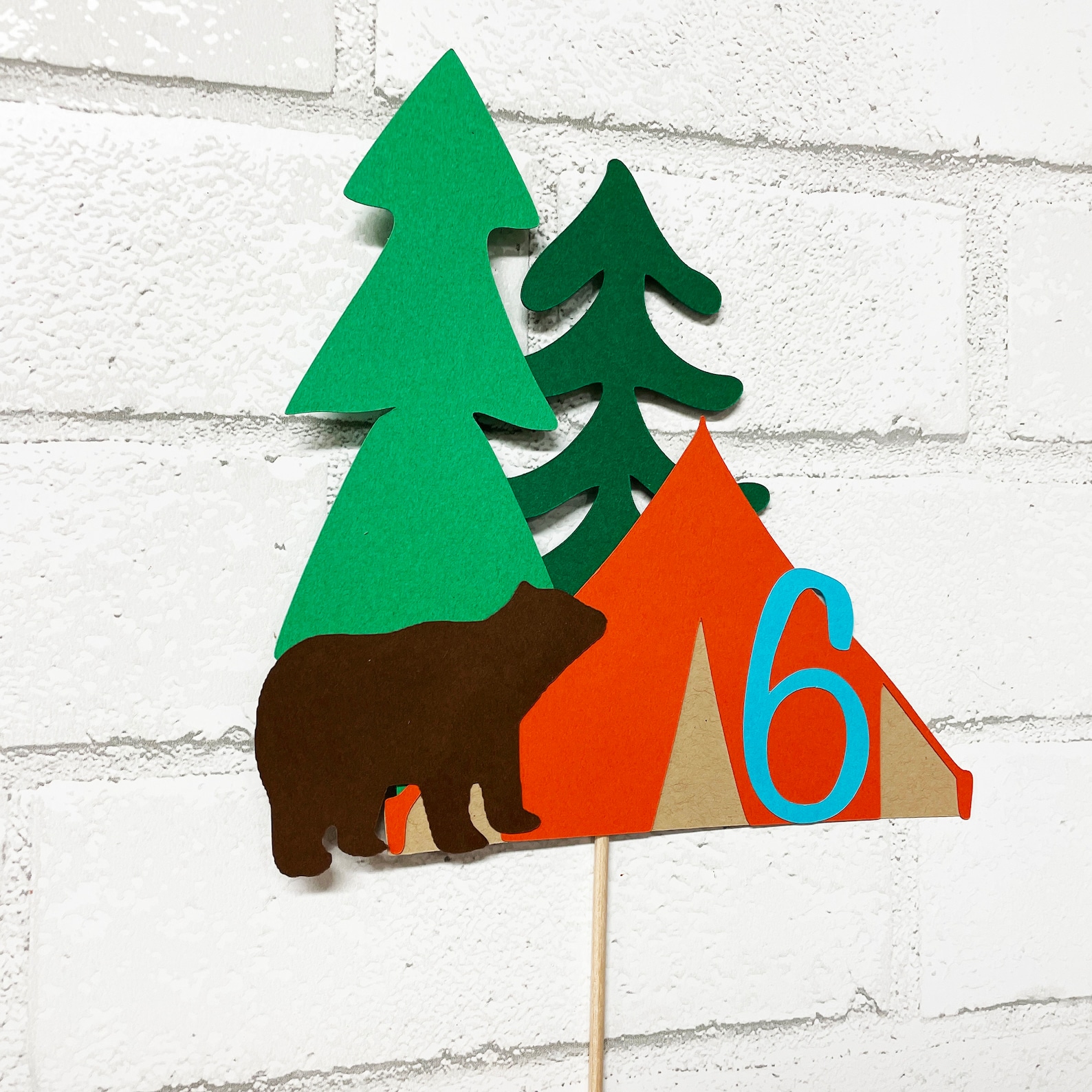 Camping Cake Topper Camp Birthday Cake Topper Tent Cake - Etsy