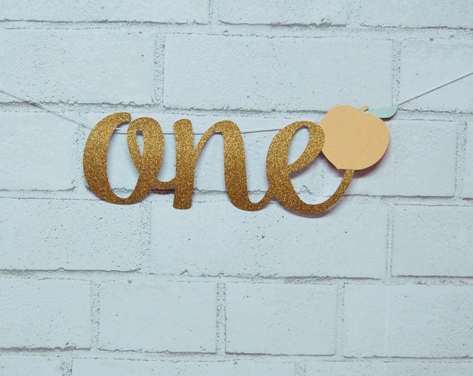 Custom Peach Banner, Peach Themed Party Decorations, One Sweet Peach ...