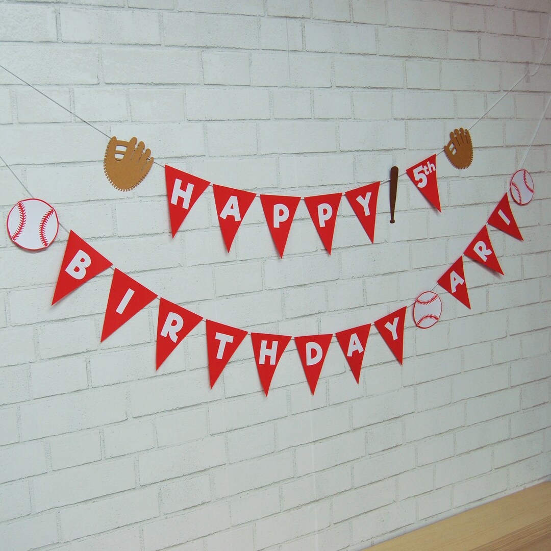 Baseball Birthday Banner, Baseball Birthday Party, Baseball Banner ...