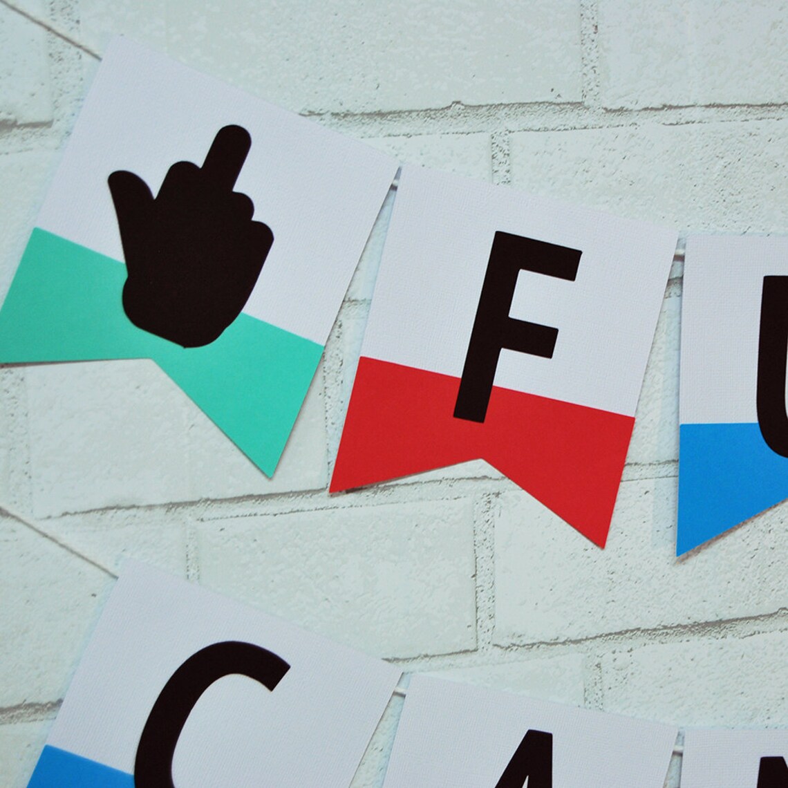 Fk Cancer Pennant Banner Fk Cancer Banner F Cancer | Etsy