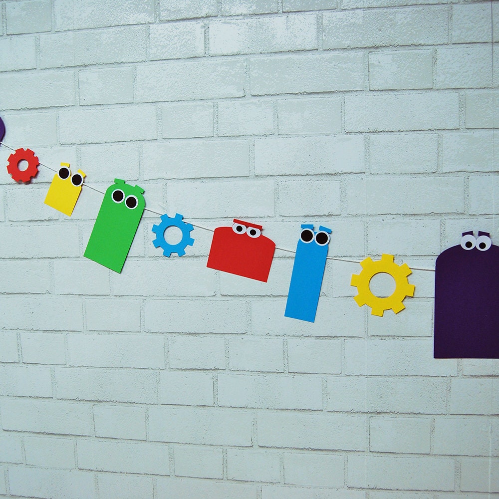 Robot Garland, Robot Birthday Decoration, Robot Party Decor, Robots and ...