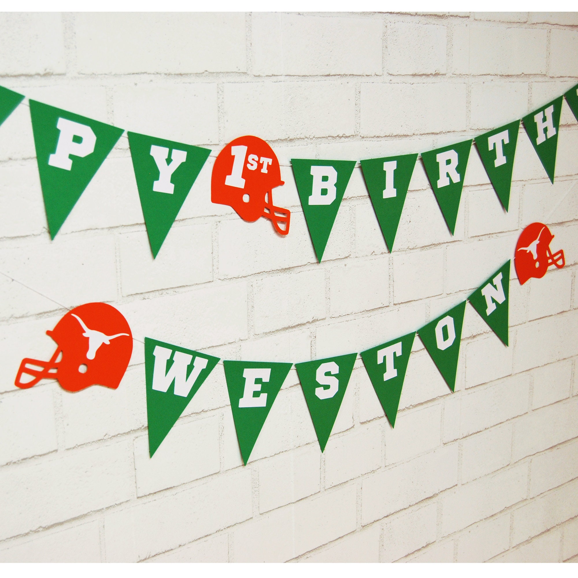 Football Birthday Banner Football Party Decor Football | Etsy