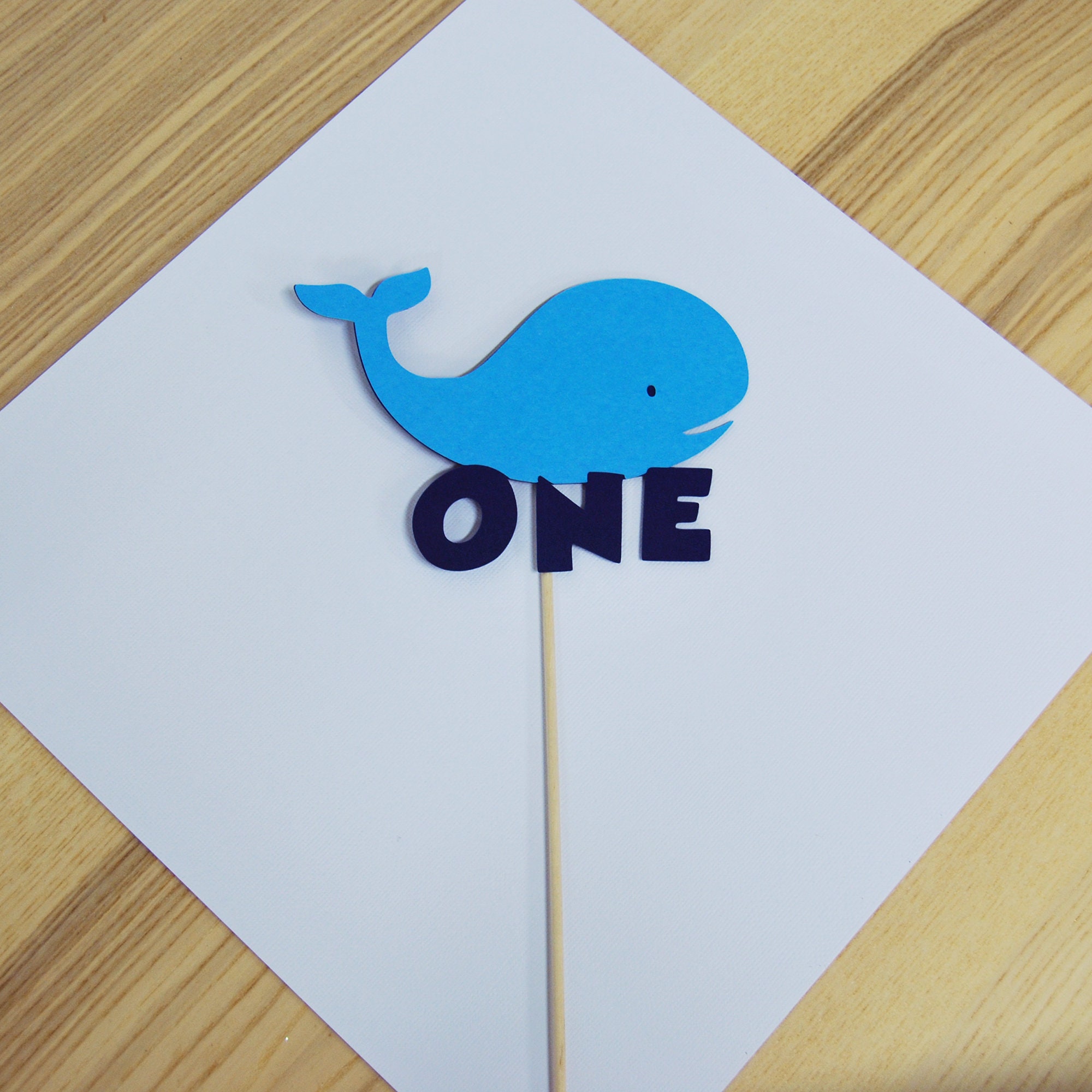 Whale Cake Topper Whale First Birthday Cake Topper ONE Cake | Etsy